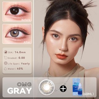 Midroo 1Pair OMG Contact lens Complete Set With Solution Graded 0.00 ...