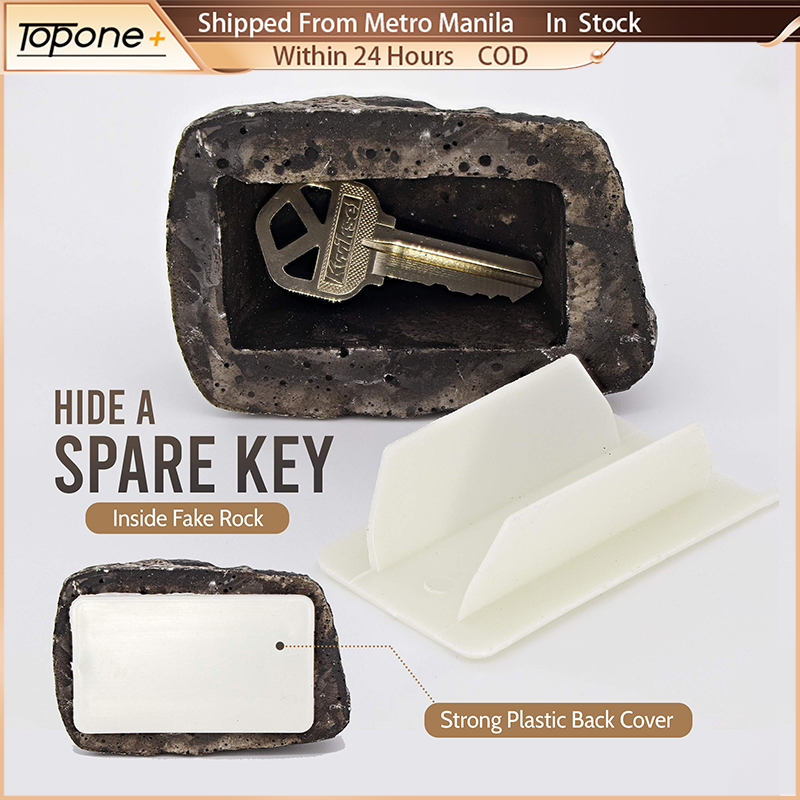 Garden Spare Key Hidden Box Creative Fake Rock Stone Key Box Safety Key ...
