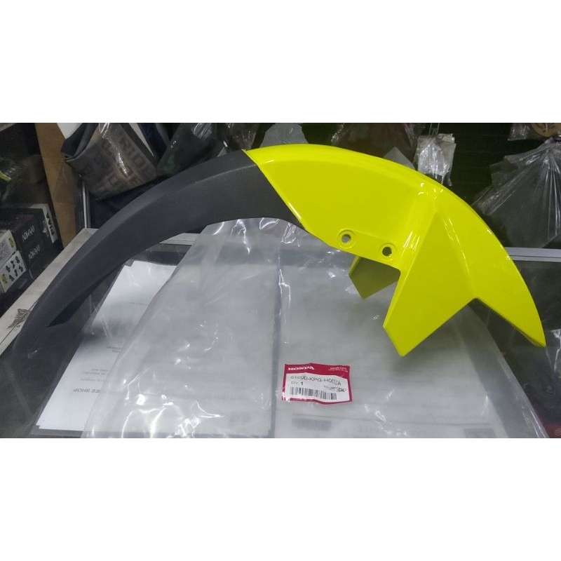 FRONT FENDER HONDA XRM 125 FI/RS 125 FI APPLE GREEN HONDA GENUINE 61000 ...