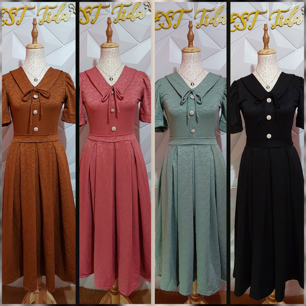 CELESTE EMBOSSED DRESS REGULAR & PLUS SIZE | Shopee Philippines