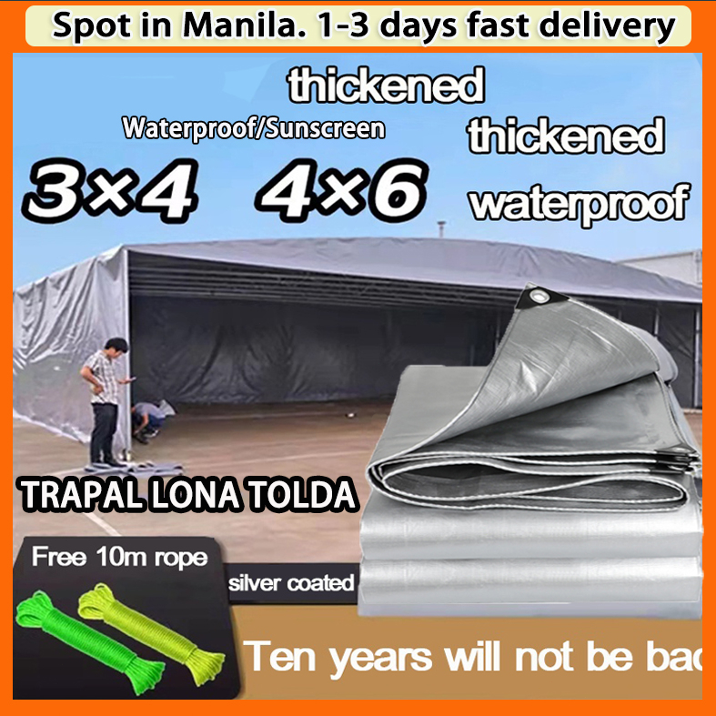 (Free Rope 10M) Roof high quality tarpaulin canvas/trapal waterproof ...
