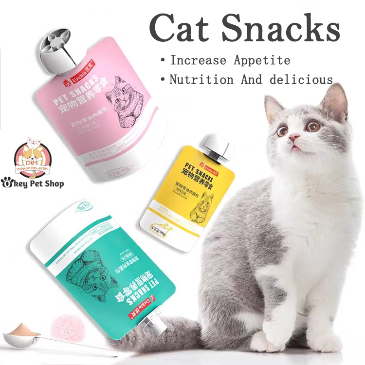 【90g】 Cat treats Cat wet food pouch Cats creamy wet food snacks for ...