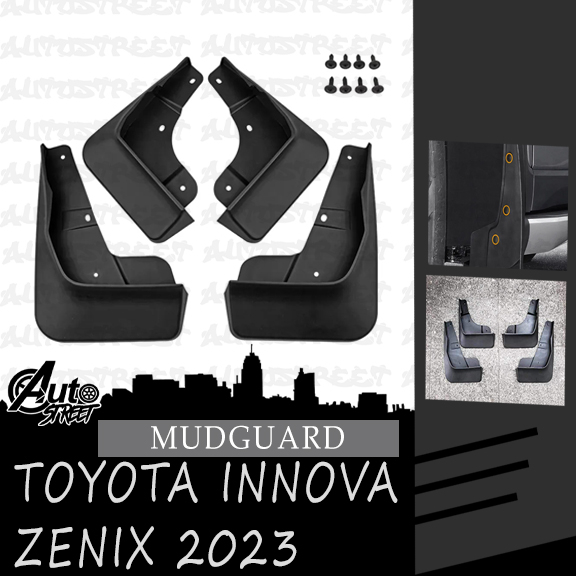 Toyota Innova Zenix 2023 High-End Mud Guard / Mud Flaps (Black ...