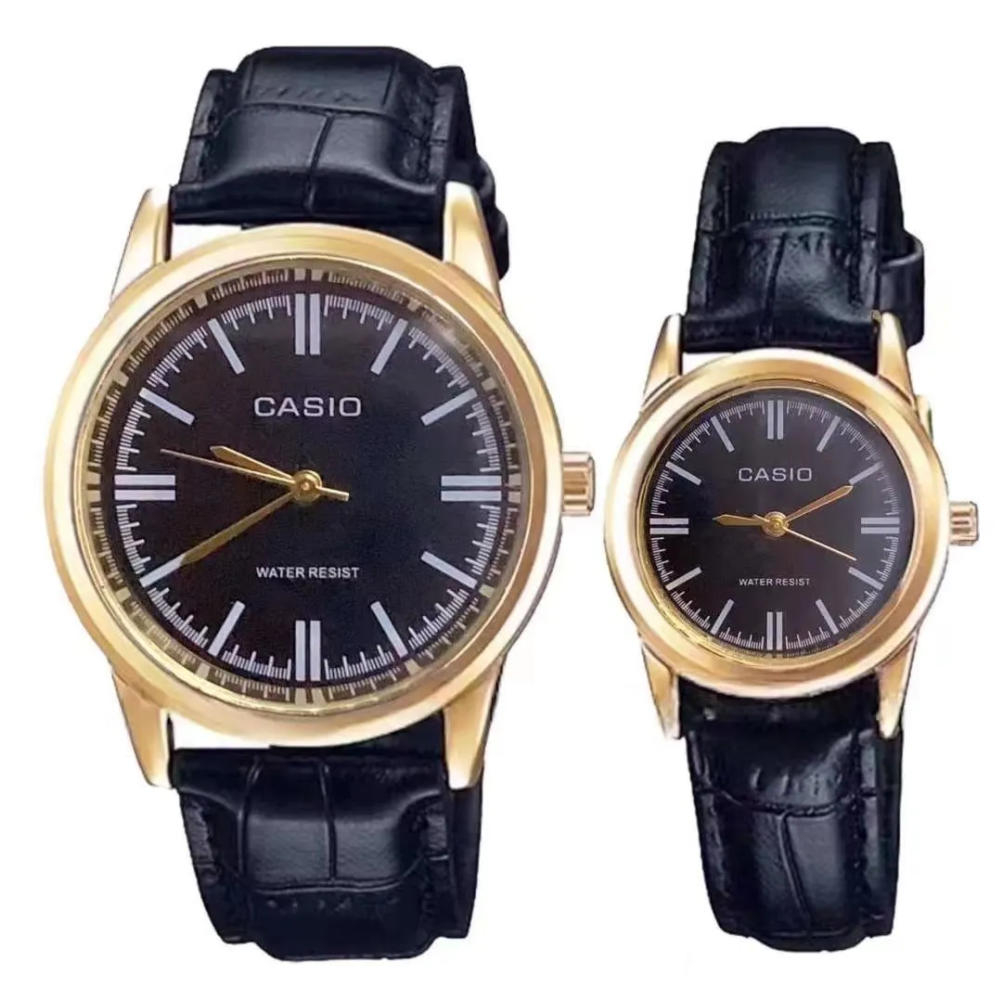 Casio Analog Quartz Classic Plain Leather Band Watch for Couple(FREE ...
