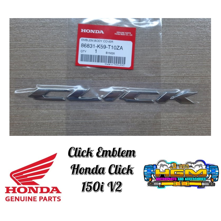 CLICK EMBLEM HONDA CLICK 150i V2 | 1 PC ONLY | 86831-K59-T10ZA | Shopee ...