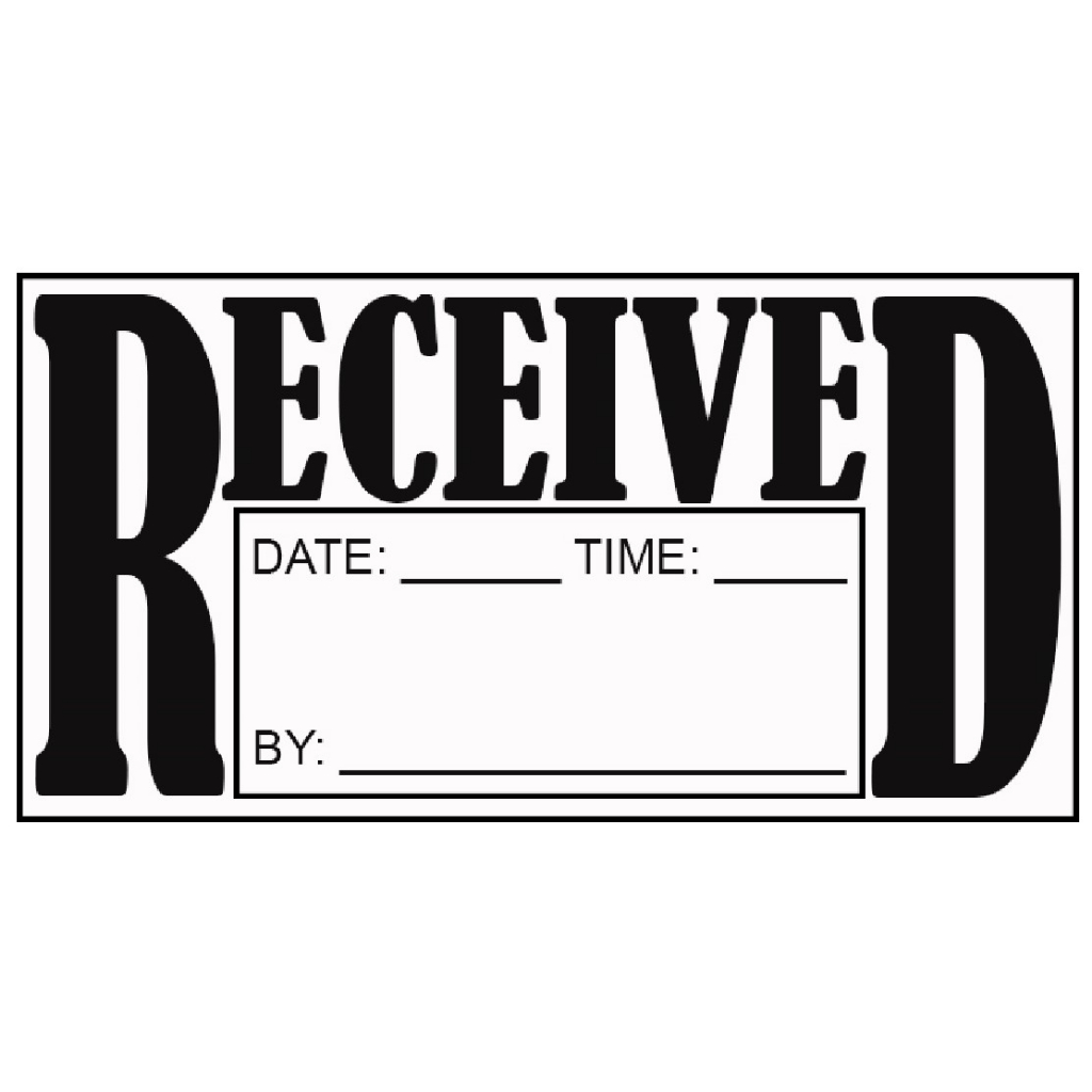 Pre-layout Received Date Time By Stamp Office Business Crystal 30mm x ...