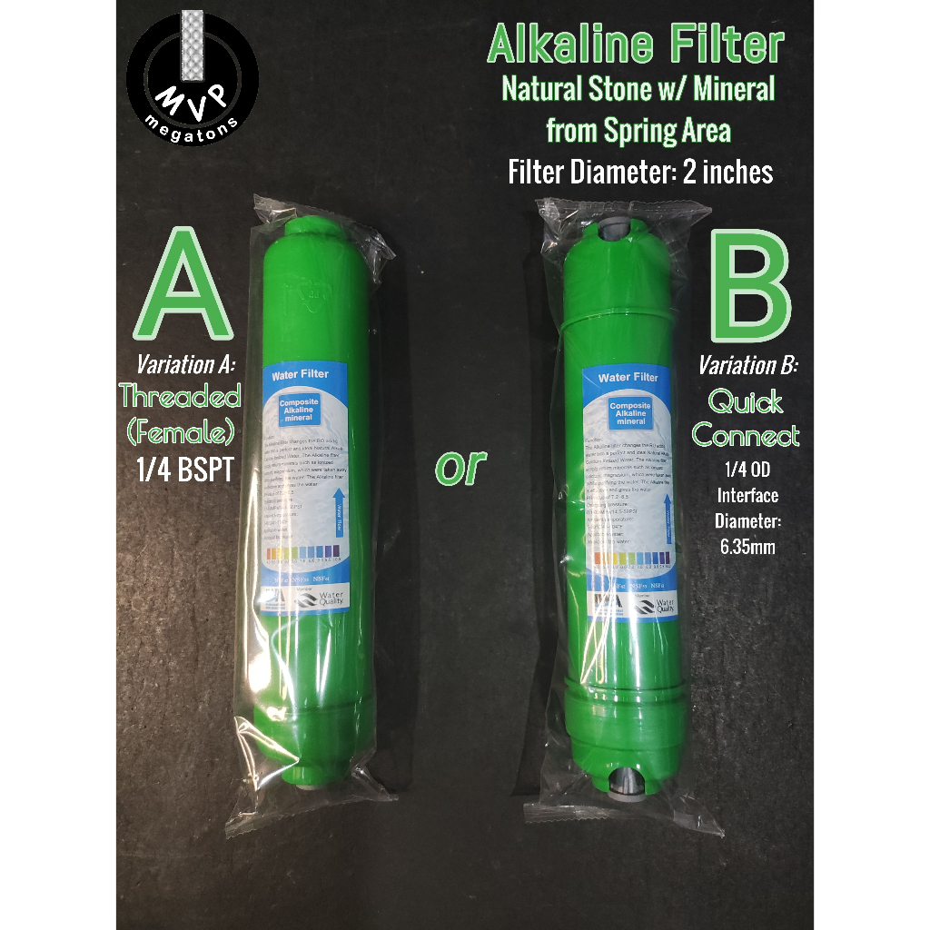 Natural Alkaline Filter for RO System and Water Purifiers - 1/4bspt ...