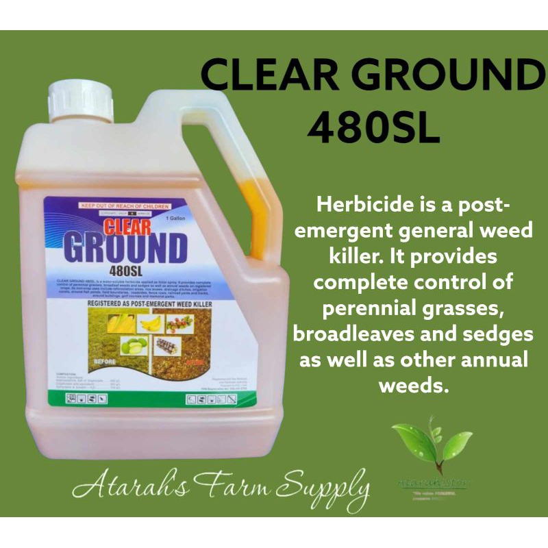 CLEAR GROUND 480SL Herbicide (1Gallon) | Shopee Philippines