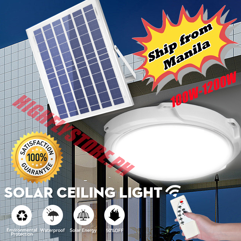 100-1200W Solar Led Ceiling/Pendant Light Outdoor Waterproof Indoor ...