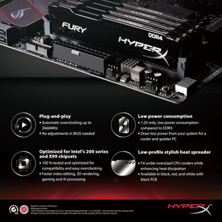 Kingston HyperX FURY Desktop DDR4 RAM 4GB 8GB 16GB 2133Mhz 2400Mhz 2666Mhz 3200Mhz DIMM Game ...