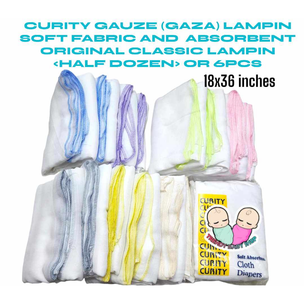 HALF DOZEN OR 6 PCS COLORED LINING / WHITE CURITY GAUZE LAMPIN / GAZA ...