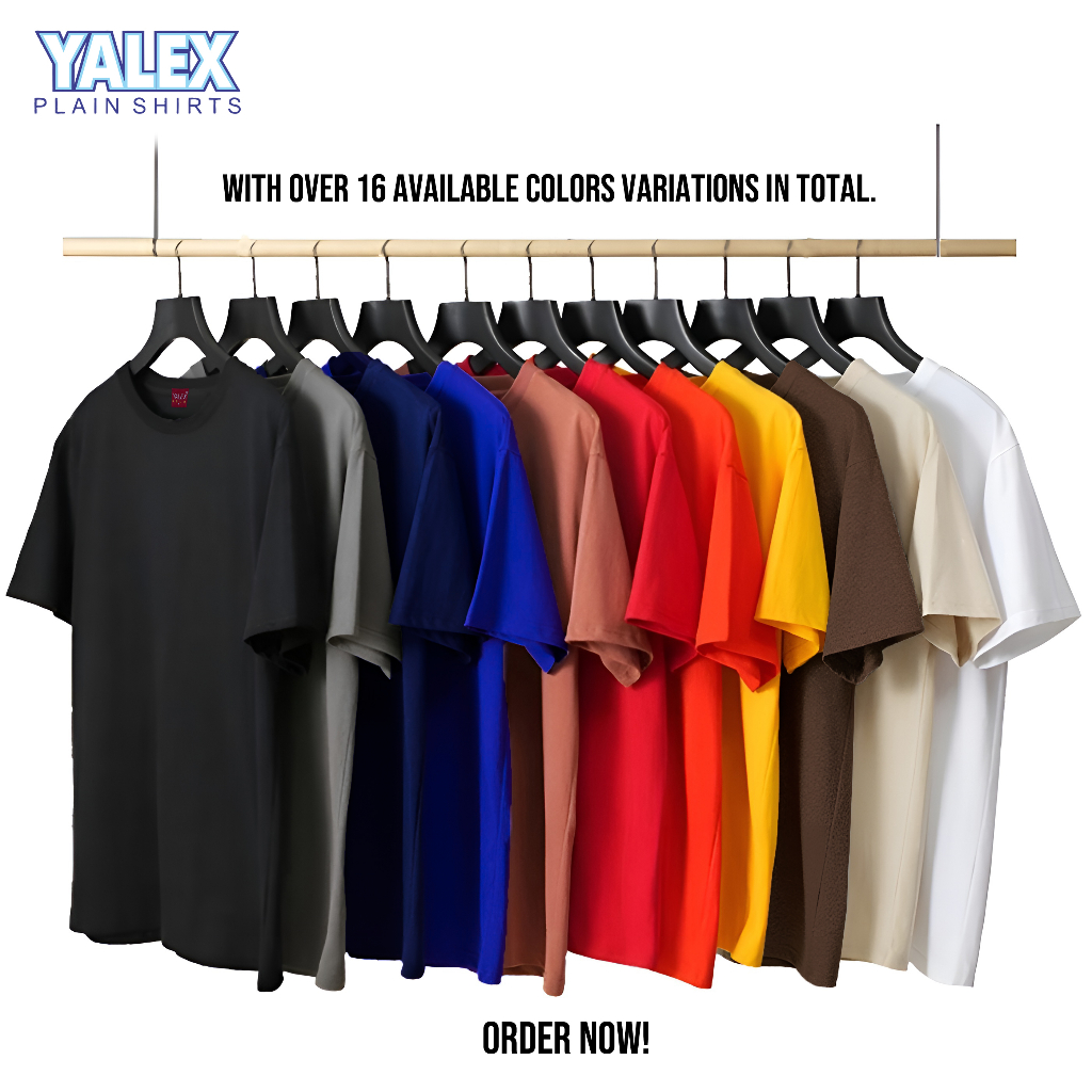 YALEX Unisex Plain Tshirt cotton | Shopee Philippines