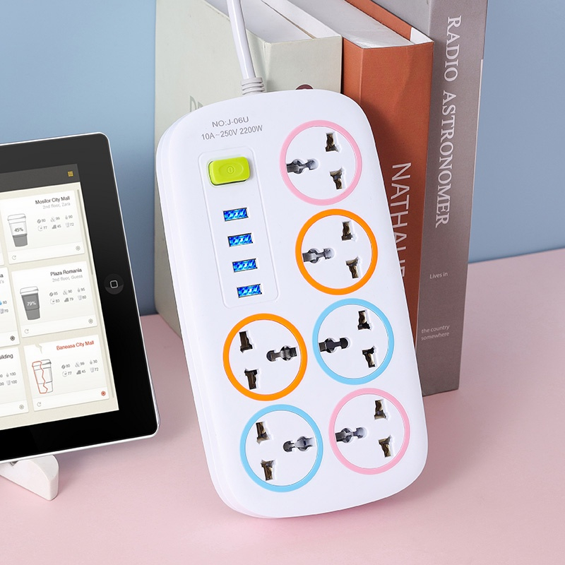 Rich Universal Extension Cord Cable with USB Port Multi-switch Socket ...