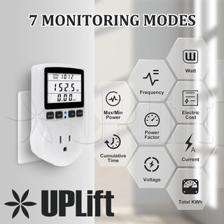 UPLift Digital Power Meter Reader Killawatt Wattmeter KWh Electricity ...