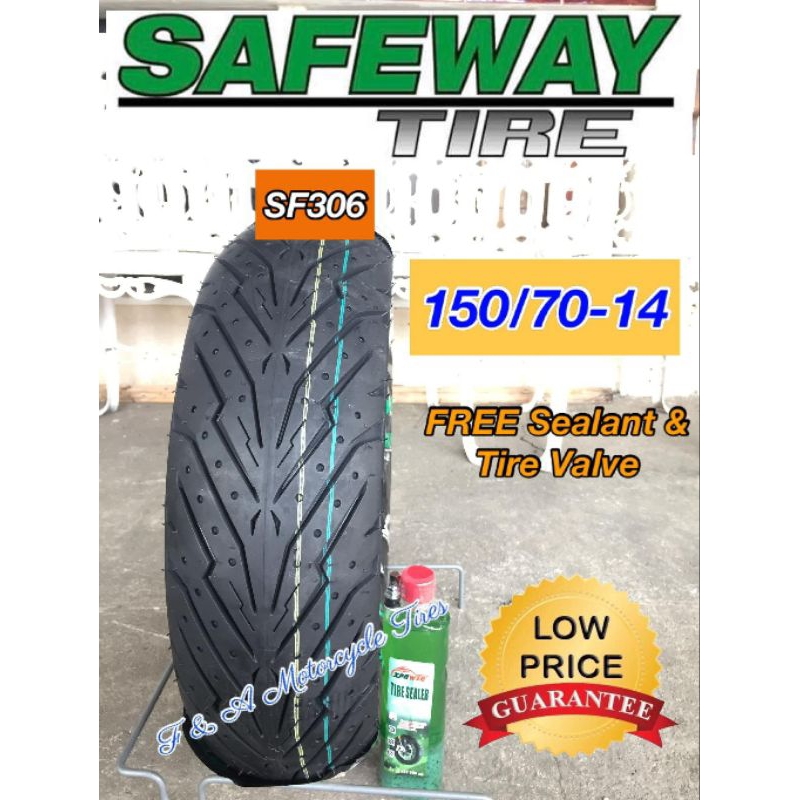 SAFEWAY TIRE Size14 for AEROX V1/V2 (FREE Sealant & Pito) | Shopee ...