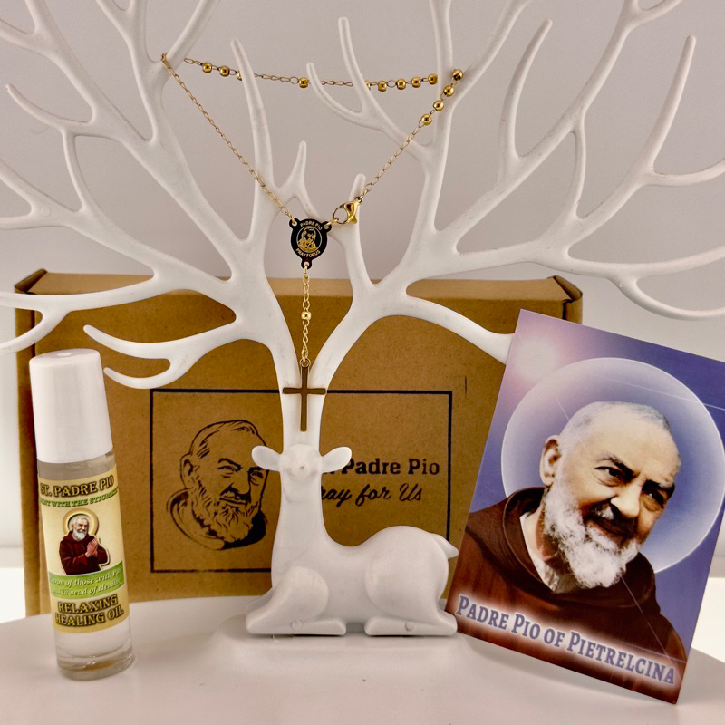 Blessed Saint Padre Pio Gold Rosary (Pocket Size Rosary for Bracelet ...