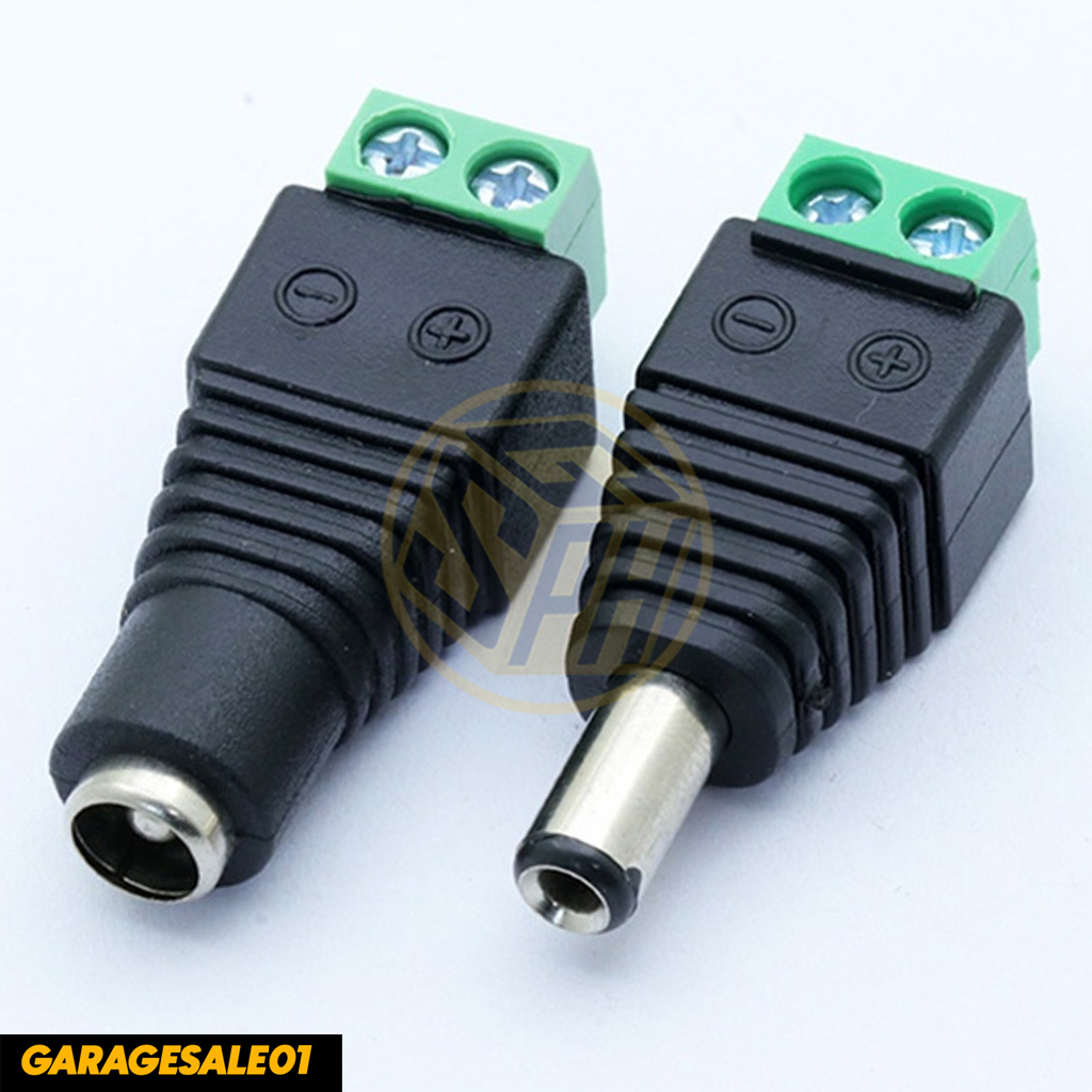 12V DC Male & Female Power Balun plug Connector 5.5*2.1 DC Jack ...