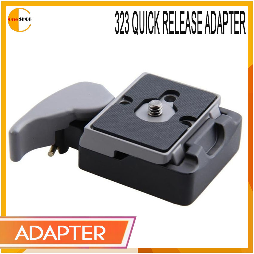 Quick Release Adapter Black Camera 323 Quick Release Adapter with Manfrotto 200PL-14 Compat ...