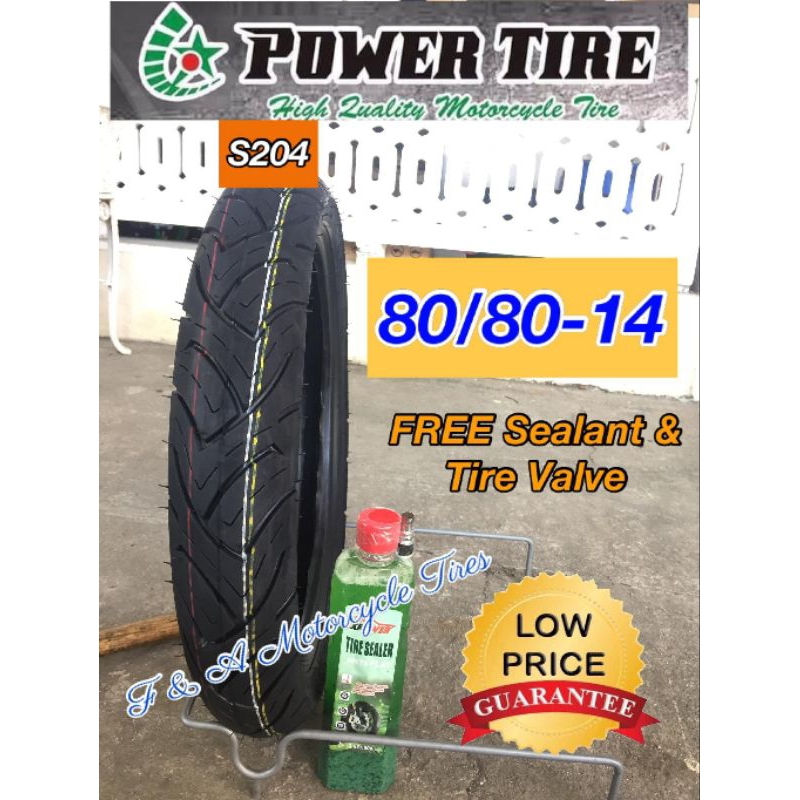 POWER TIRE size14 (FREE Sealant & Pito) for Click, Beat, Mio i 125 ...
