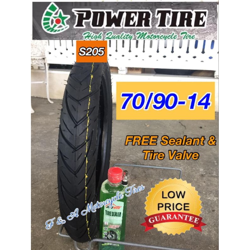 POWER TIRE size14 (FREE Sealant & Pito) for Click, Beat, Mio i 125 ...