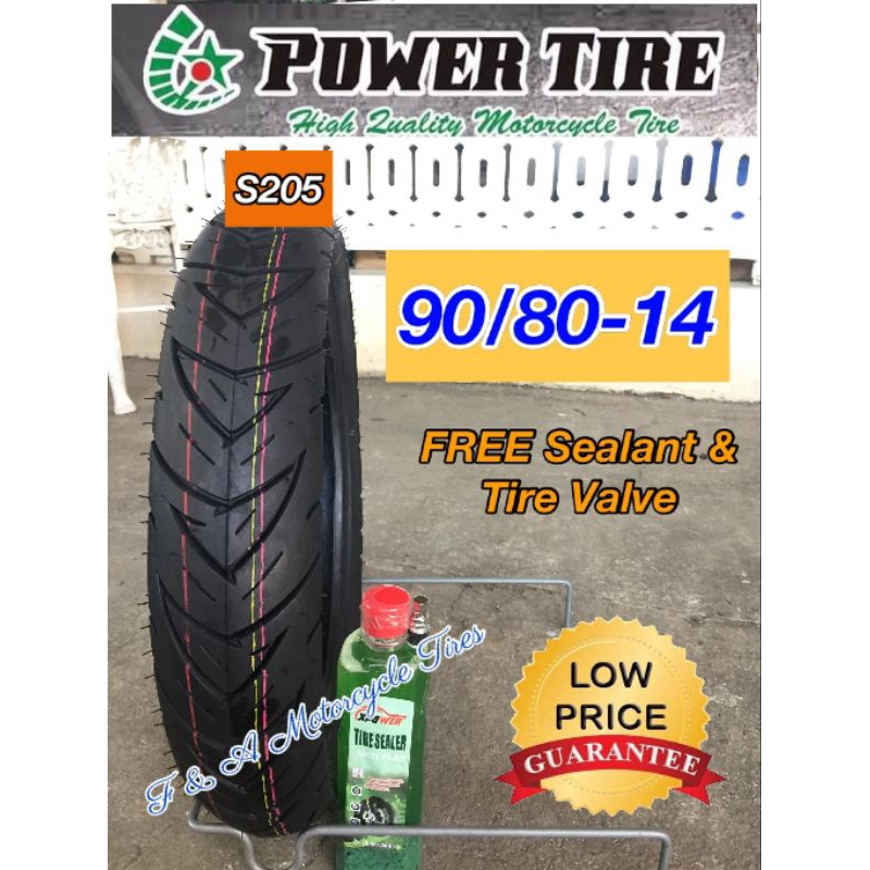 POWER TIRE size14 (FREE Sealant & Pito) for Click, Beat, Mio i 125 ...