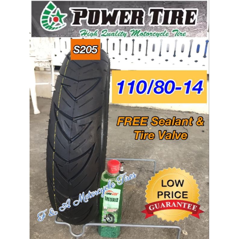 POWER TIRE size14 (FREE Sealant & Pito) for Click, Beat, Mio i 125 ...