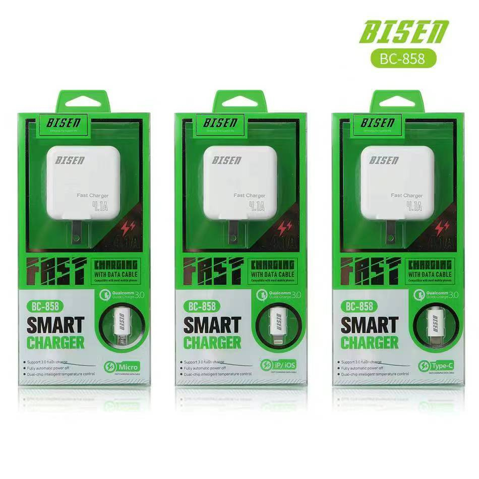 Bisen BC858 4.1A Fast Charging 25W Quick Charger With Usb Cable ...