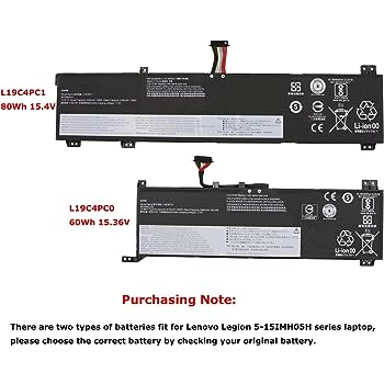 L19M4PC0 L19C4PC0 L19M4PC1 L19M4PC2 Battery For Lenovo Legion 5 15ARH05 ...