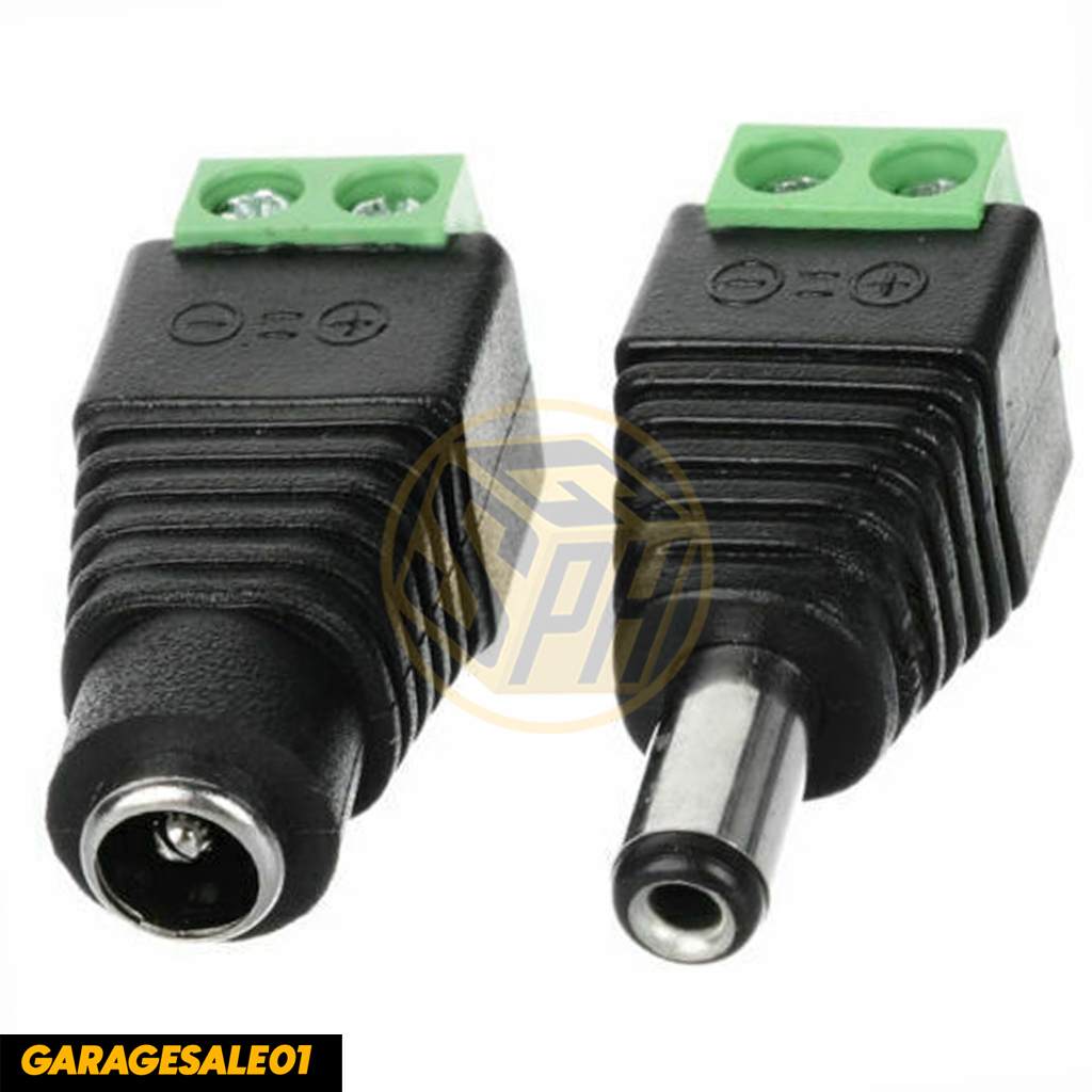 12V DC Male & Female Power Balun Plug Connector for CCTV | Shopee ...