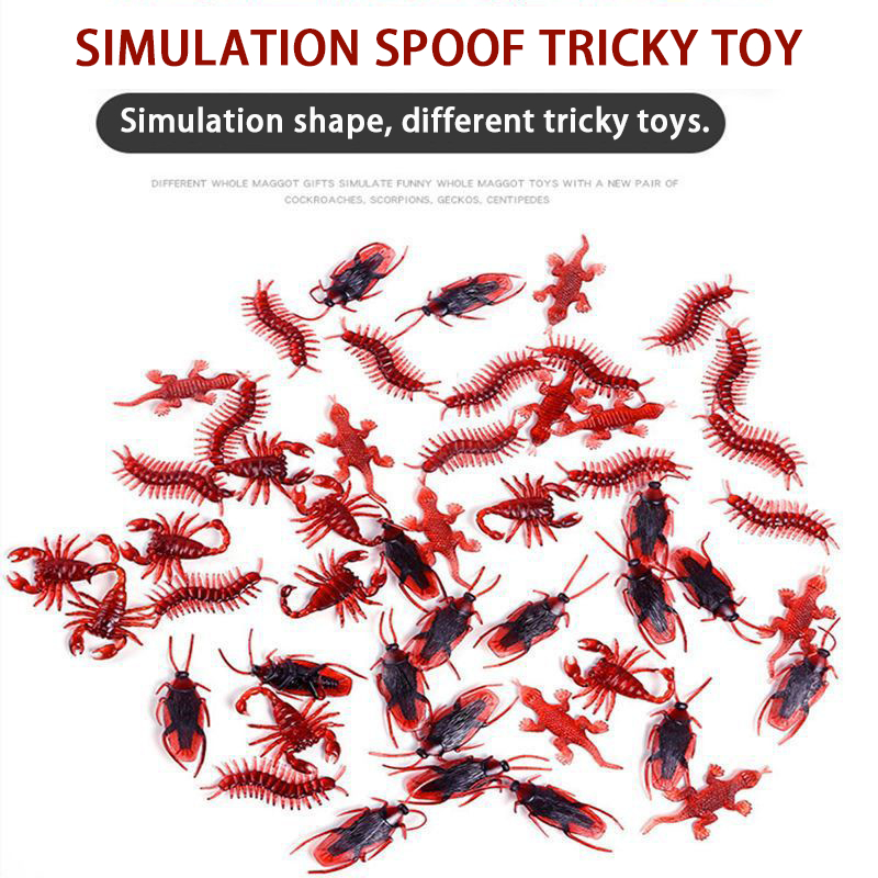 20Pcs Prank Toy Simulation Crawling insect Cockroach Centipede Scorpion ...