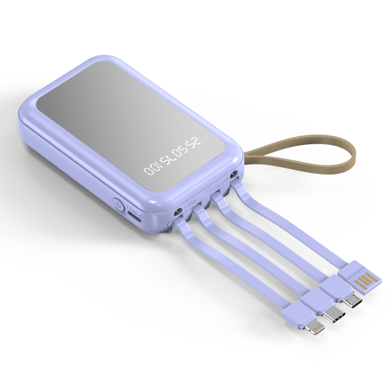 100% original 80000mAh power bank 2.1A fast charging built-in 4cables ...