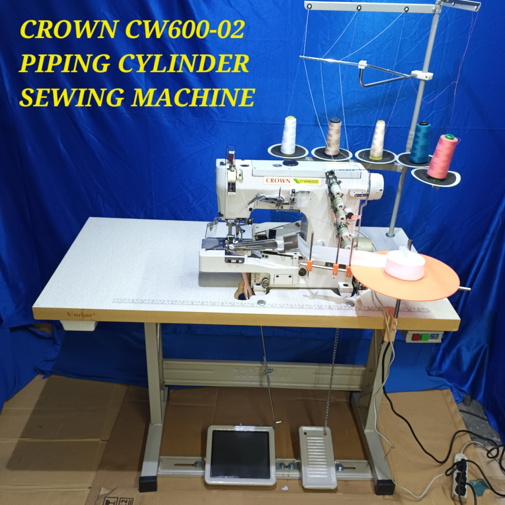MACHINE/CROWN CW600-02 PIPING CYLINDER SEWING MACHINE MODEL:CW600-02 ...