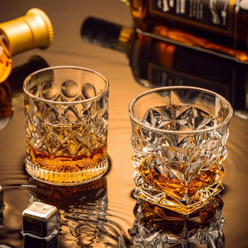 Crystal Glass Cup Creative Whiskey Chicken Tail Cup Thickening ...