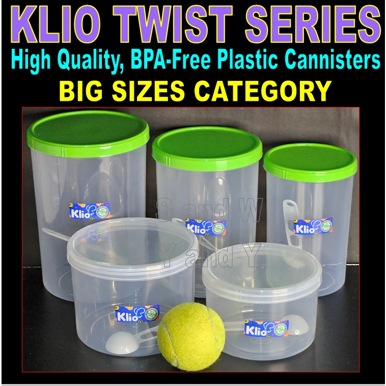 KLIO TWIST Series, Big Sizes, Quality Plastic Cannister, Containers ...