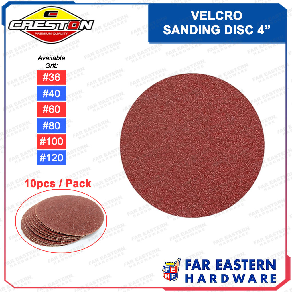 CRESTON Velcro Sanding Disc Pad 4" for Orbital Sander 10pcs / Pack ...