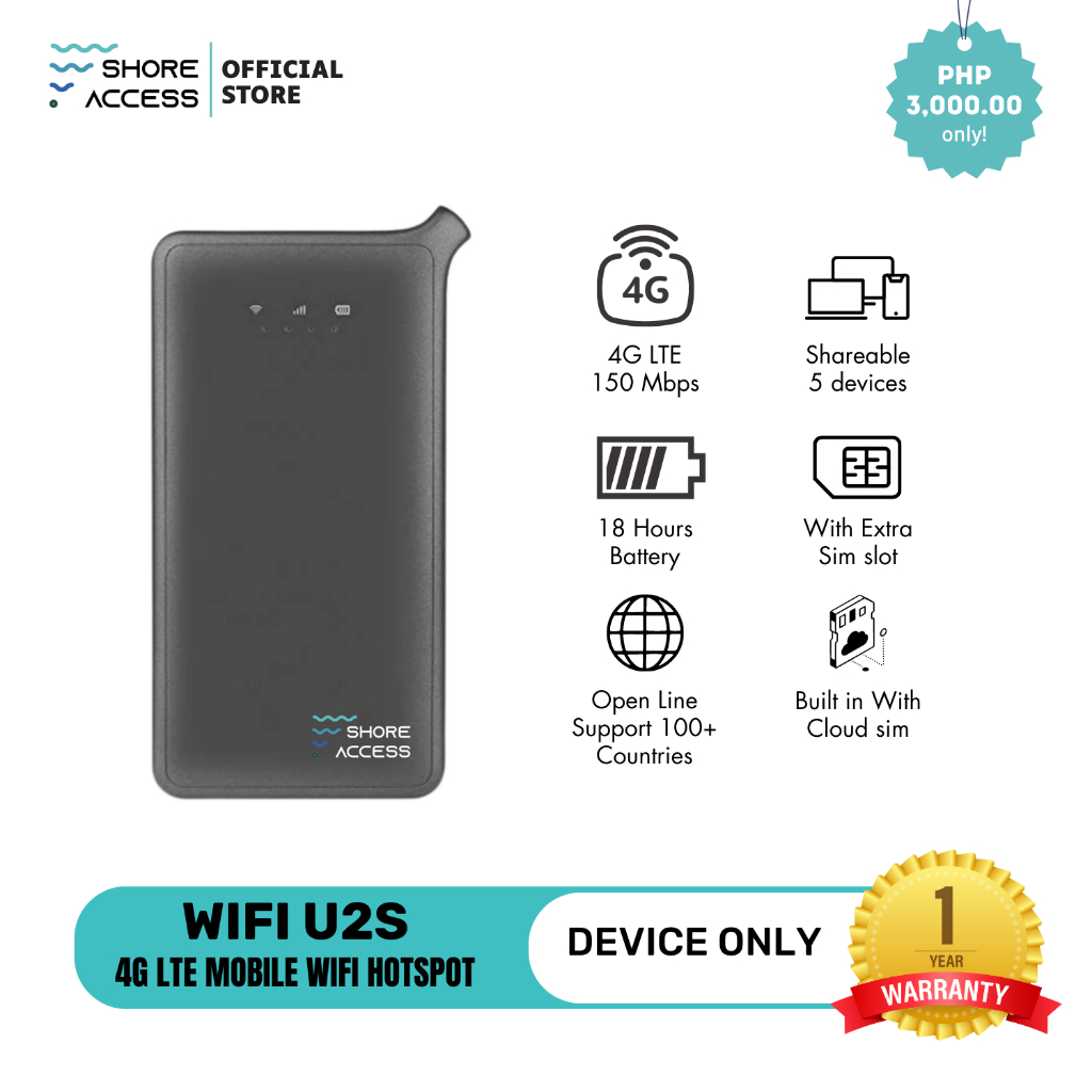 WIFI u2s Portable Pocket Wifi Prepaid Wifi Hotspot | Shopee Philippines