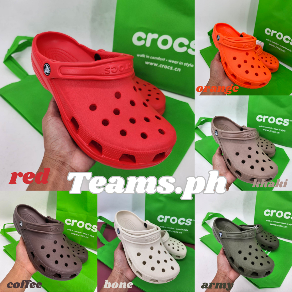 Crocs Classic Clogs Sandals For Men And Women With Ecobag OG2 | Shopee Philippines