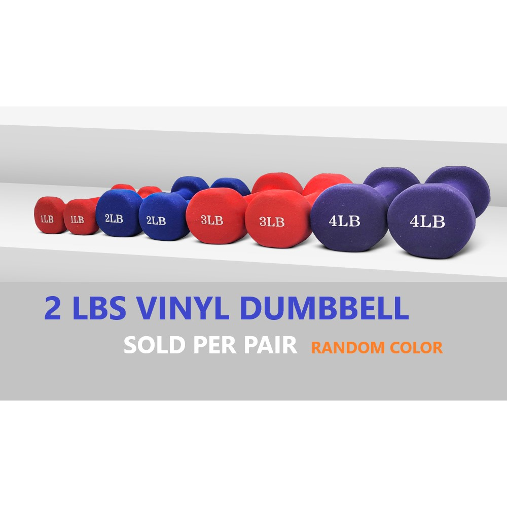 2lbs Prospec Hex Iron Dumbbell Vinyl Cover Vinyl Dumbbell (2PCS Pair ...