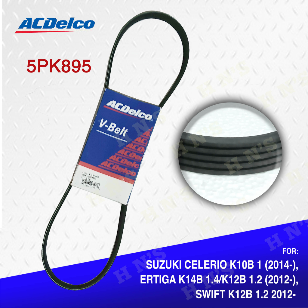 ACDelco Drive Belt for Suzuki Celerio K10B 1L 2014-UP Suzuki Ertiga ...