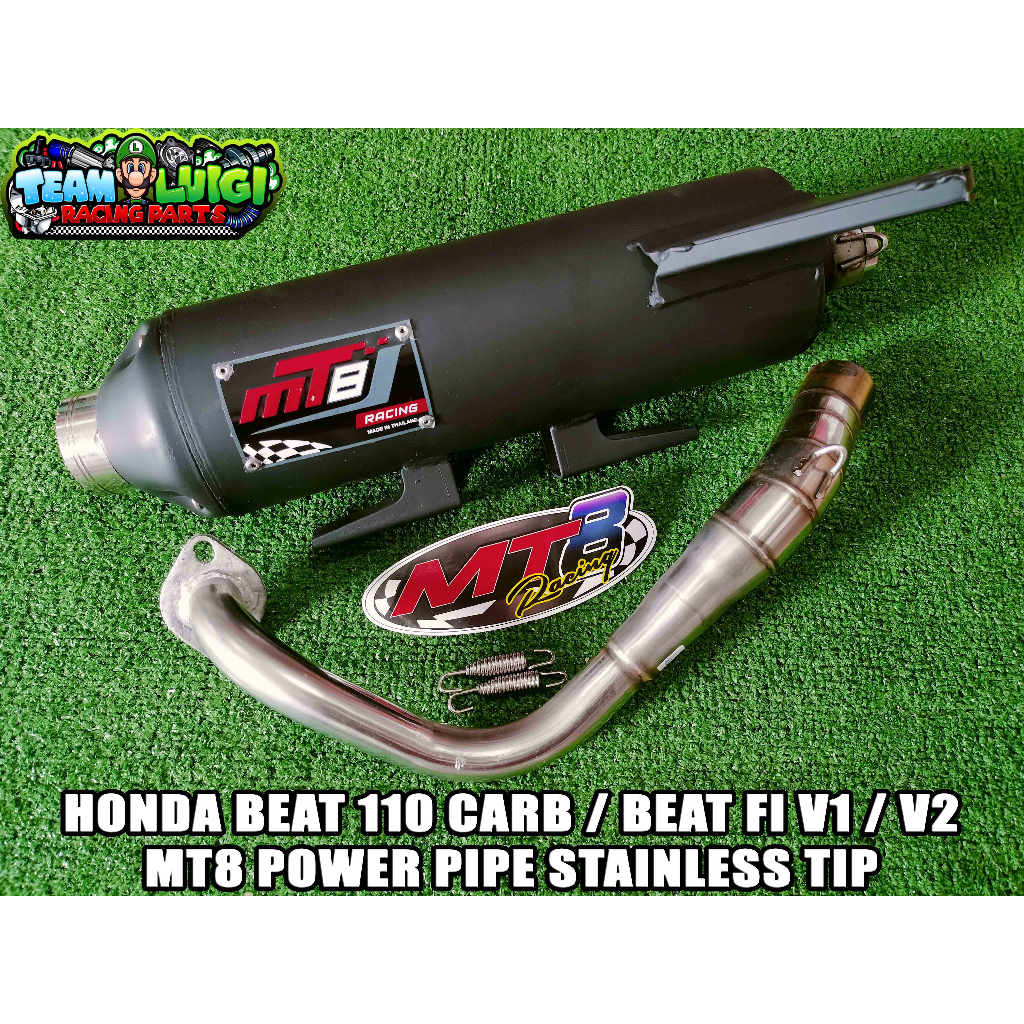 MT8 POWER PIPE STAINLESS TIP FOR HONDA BEAT 110 / BEAT F.I V1 & V2 ...
