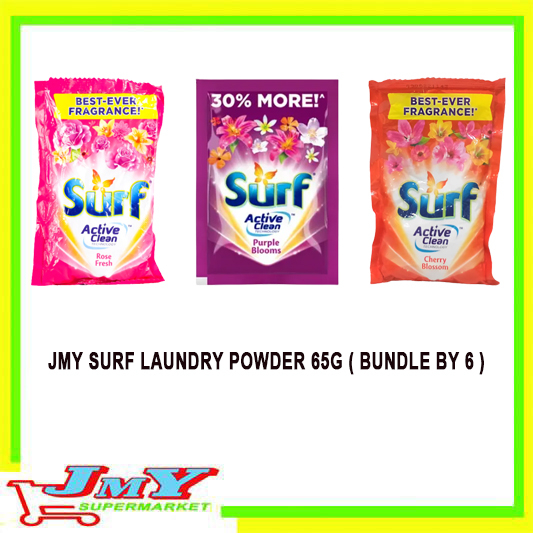 JMY SURF LAUNDRY POWDER 65G ( BUNDLE BY 6 ) | Shopee Philippines
