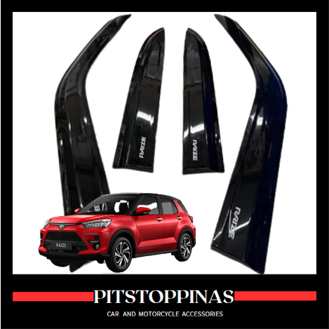 TOYOTA RAIZE 2022-2023Rain Sun Visor Guard Window Visor Gutter Plain ...