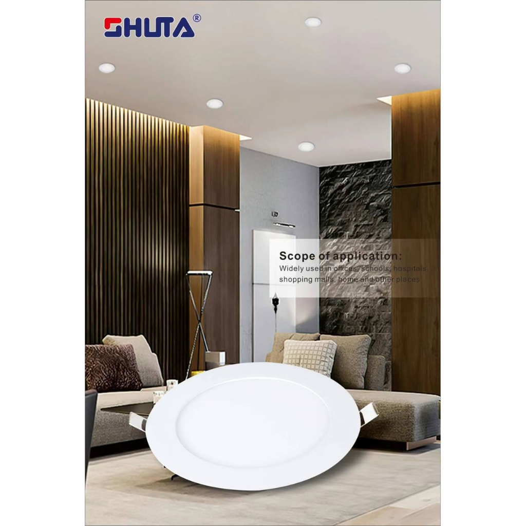 Round Ultra Thin Panel Light (Nature White) STDL-2002 SHUTA | Shopee ...