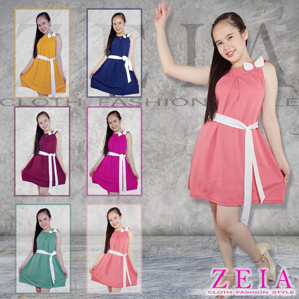 ZEIA TRINA KIDS DRESS SIMPLE AND ELEGANT FOR AGES 8 TO 13 YEARS OLD ...