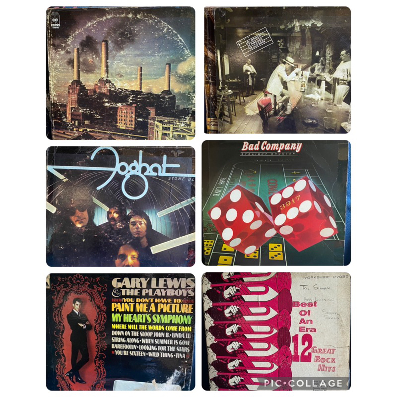 PINK FLOYD,LED ZEPPELIN,FOGHAT,BAD COMPANY,GARY LEWIS ALBUM IST PRESS ...