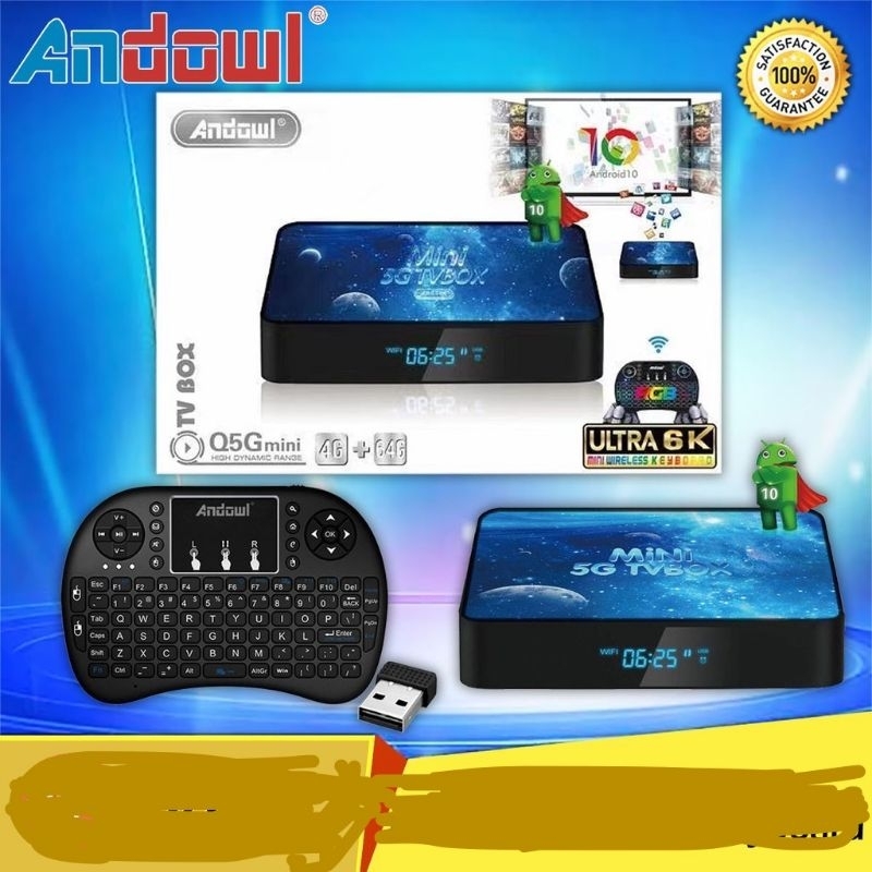 Original ANDOWL TV Mini WiFi Box 4G+64G 5G 6K Ultra HD Android Version ...