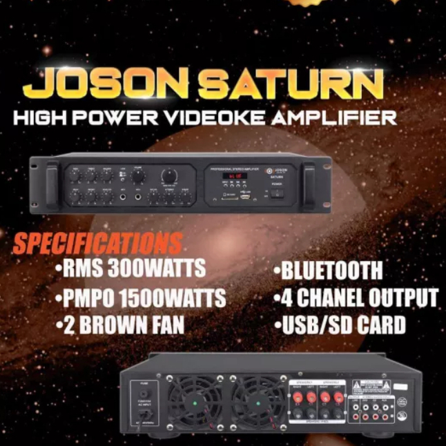JOSON SATURN Professional Digital Power Amplifier 1500W PMPO USB+SD/MMC ...
