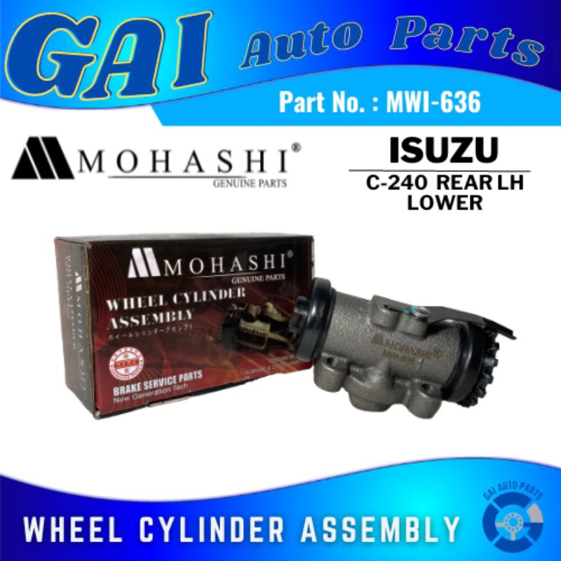 Wheel Cylinder Assy 1" for ISUZU C-240 Rear LH Lower (MWI-636) MOHASHI ...