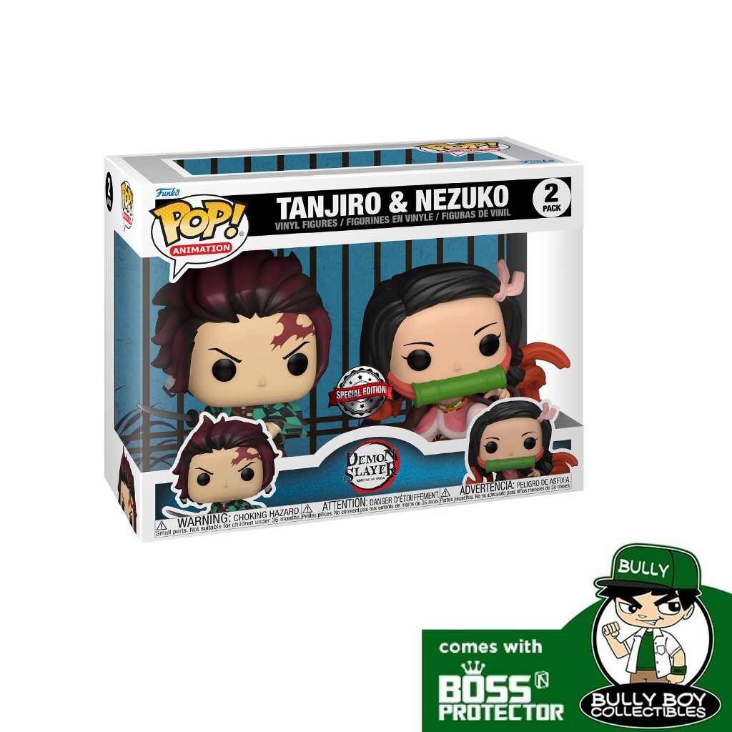 Funko POP! Animation: Demon Slayer - Tanjiro & Nezuko (FSE) 2 Pack With ...