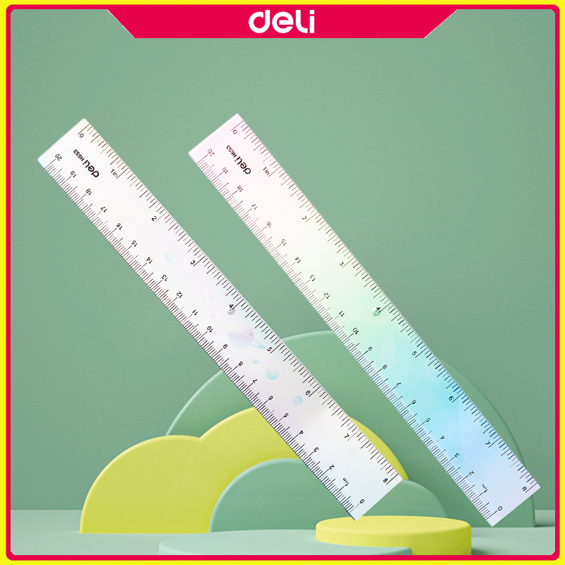 Deli Ruler 20cm Study Exam School Stationery Supplies Metric Inch ...